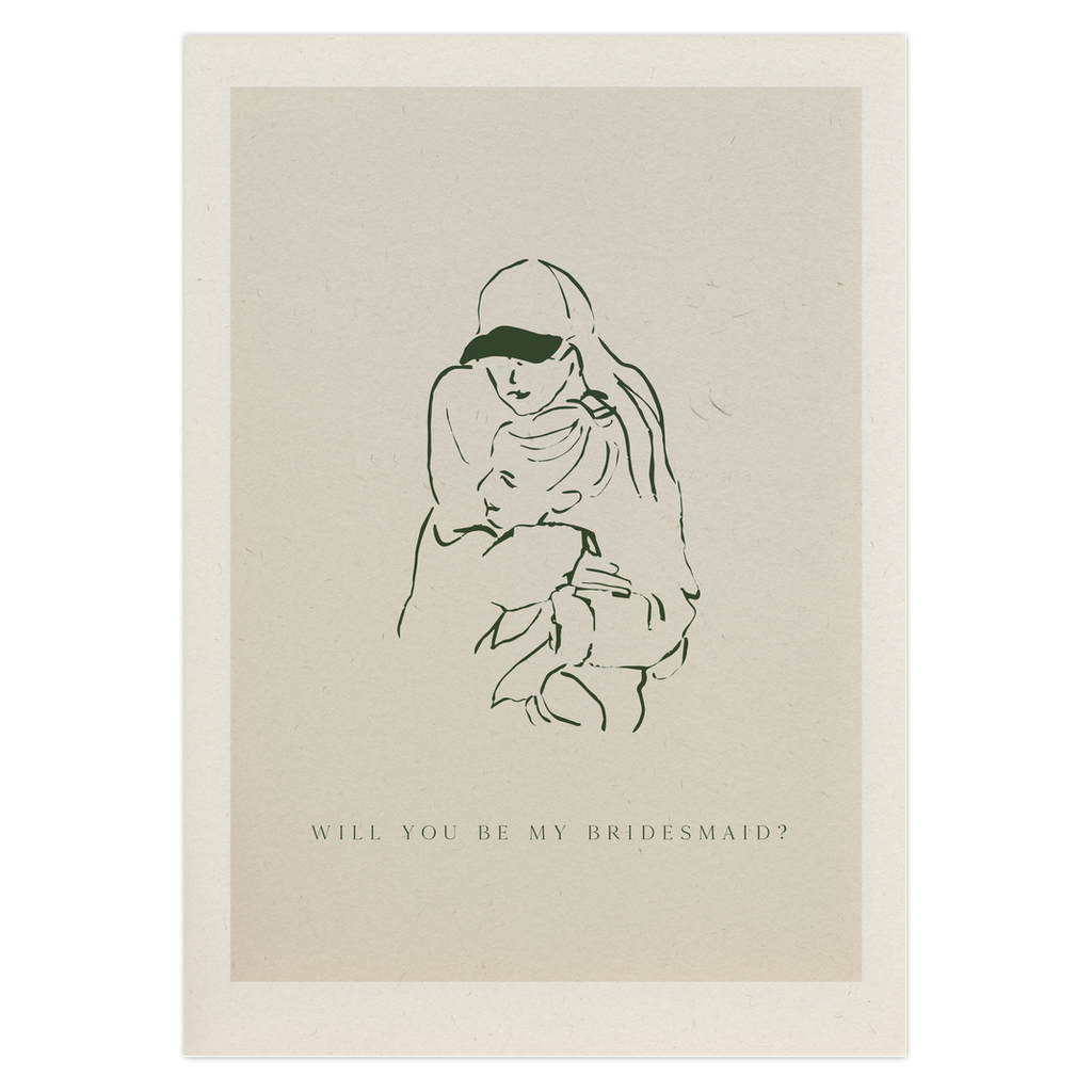 Bridesmaid Ask Card Set - Hug – Lauren Fuhr Design Co.