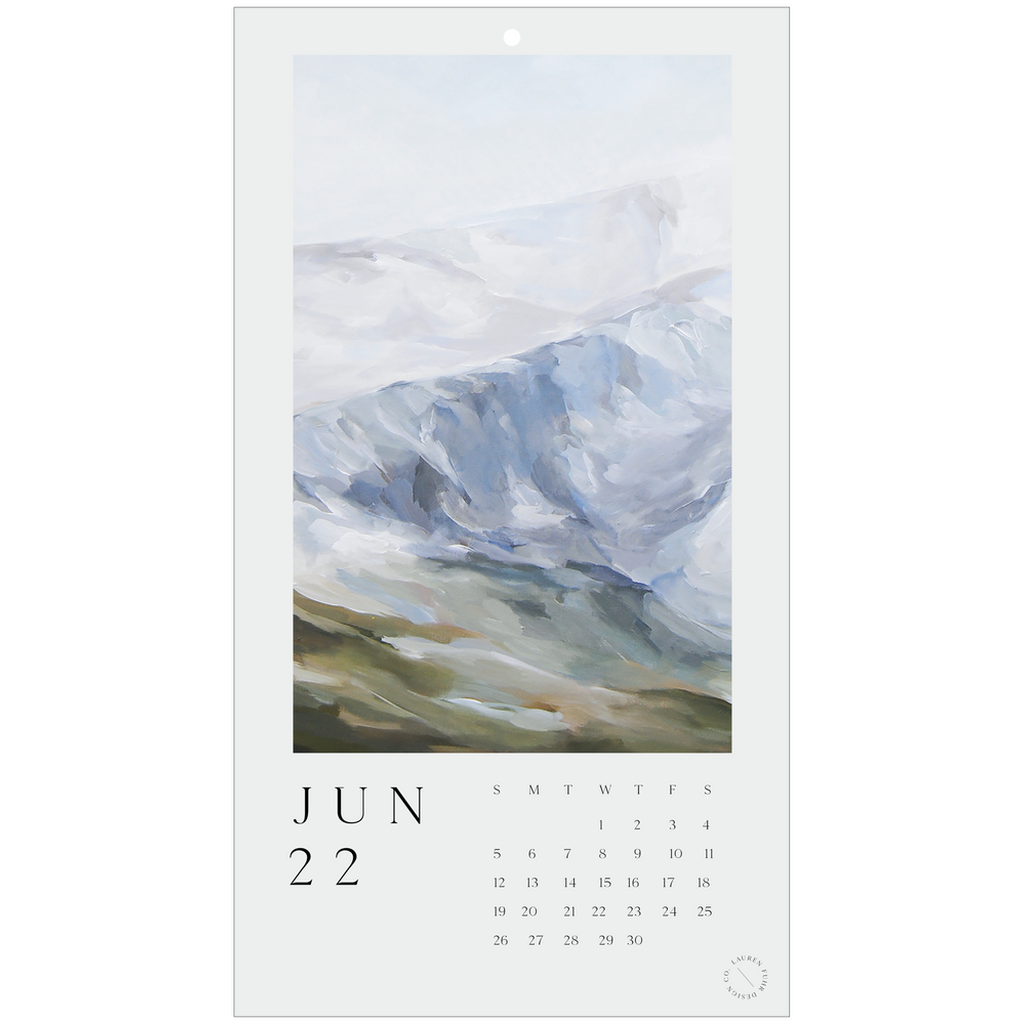 2022 Mountain Calendar – Lauren Fuhr Design Co.