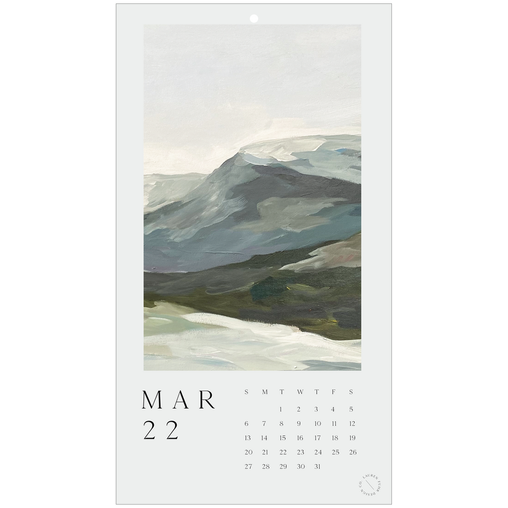 2022 Mountain Calendar – Lauren Fuhr Design Co.