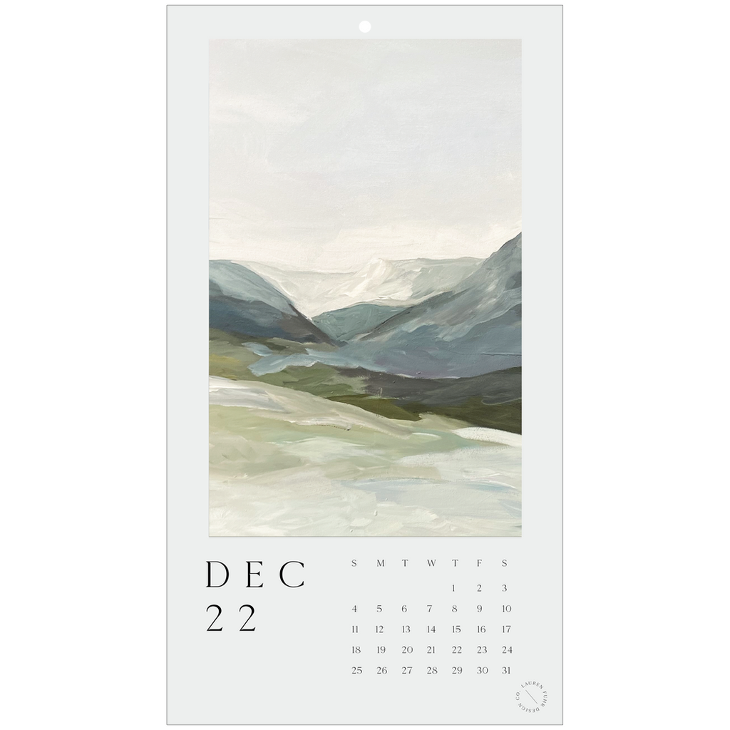 2022 Mountain Calendar – Lauren Fuhr Design Co.